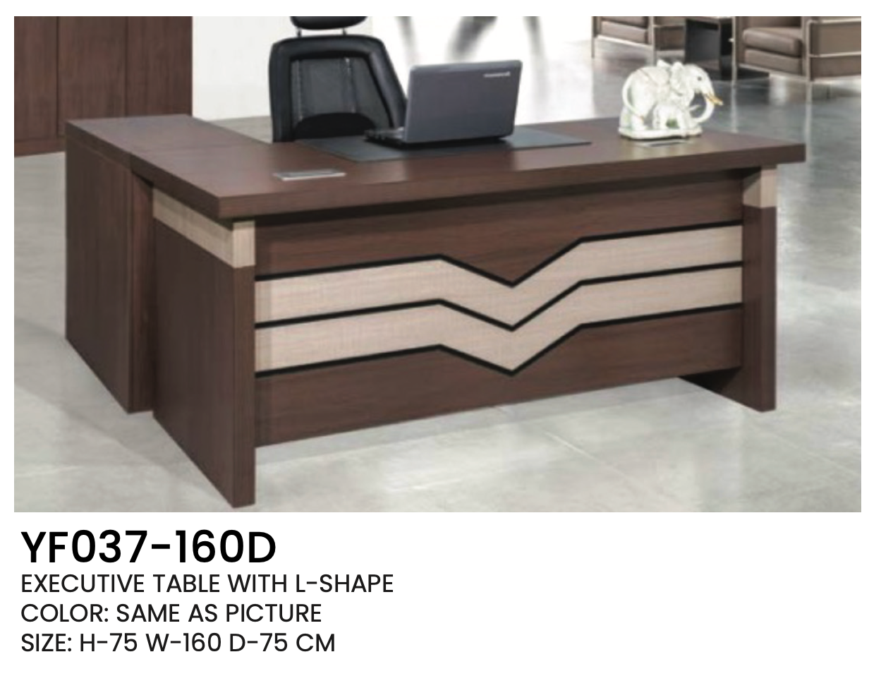 Mike Executive Table – L-Shaped Modern Office Desk (160cm) – RJD Furniture
